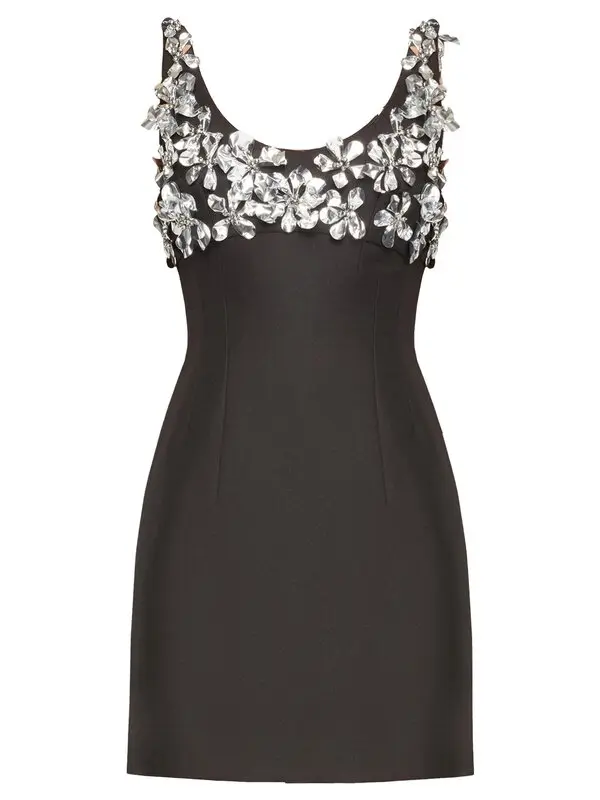 EMILIA WICKSTEAD Einna Embellished Mini Dress - Black