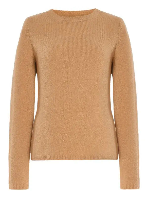 SERGIO HUDSON Crewneck Cashmere-wool Sweater - Nude