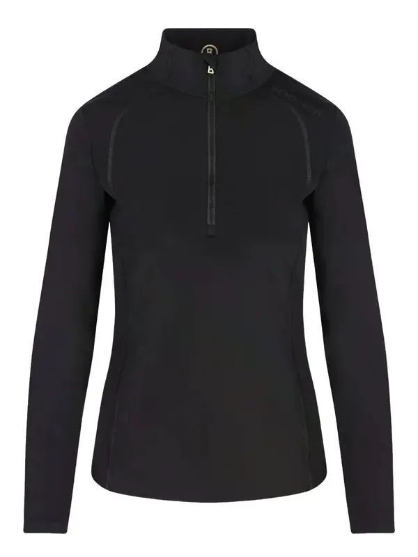 Bogner High-neck Zip-up Top - Black