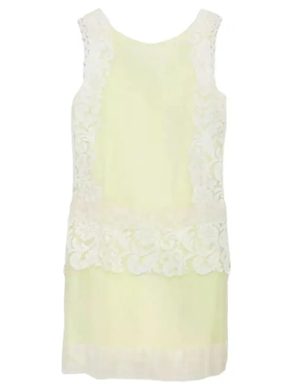 GEMY MAALOUF Sleeveless Lace Dress - Yellow