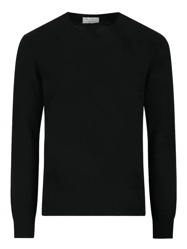 CHEZ PAUL Ribbed Cashmere Sweater - Black
