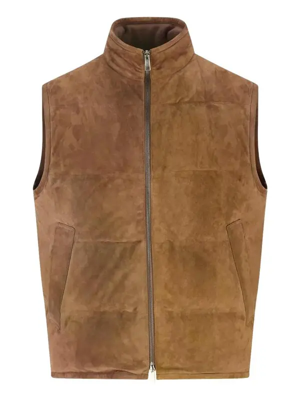 Zegna Quilted Waistcoat - Brown