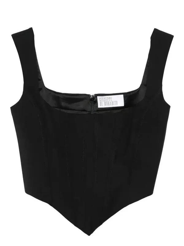 Giuseppe Di Morabito Wool Bustier Top - Black