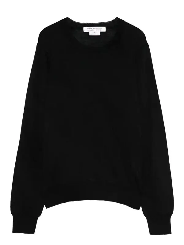 Comme Des Garçons Round-neck Long-sleeve Sweater - Black