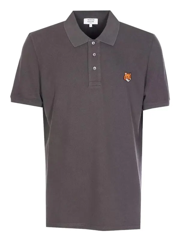 Maison Kitsuné Cotton Polo Shirt - Grey