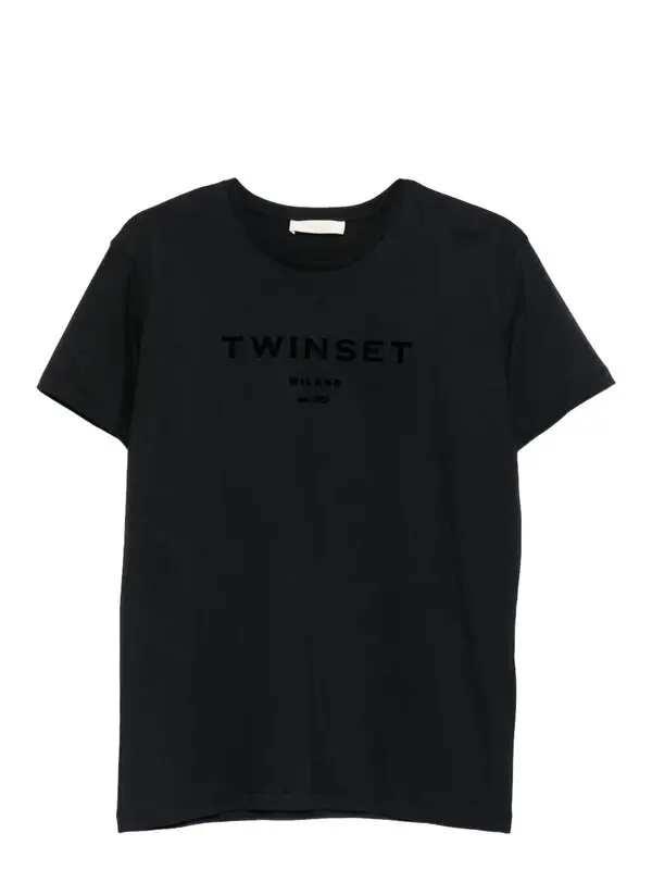 TWINSET Logo-detail T-shirt - Black