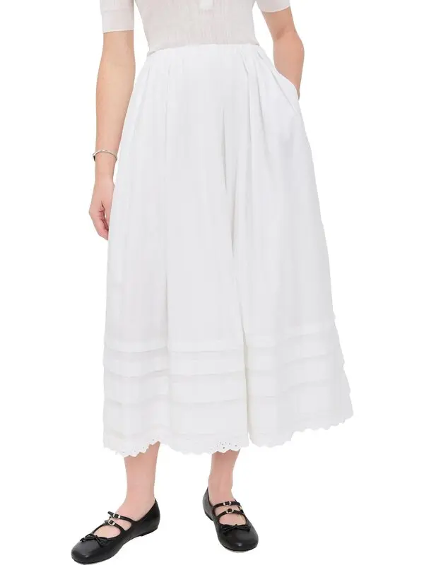 Faithfull The Brand Ruth Tiered Skirt - White