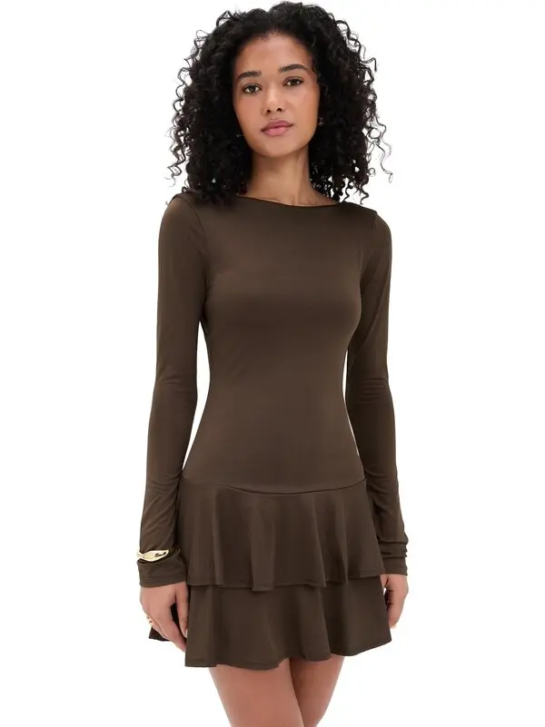NIA Sienna Mini Dress - Espresso