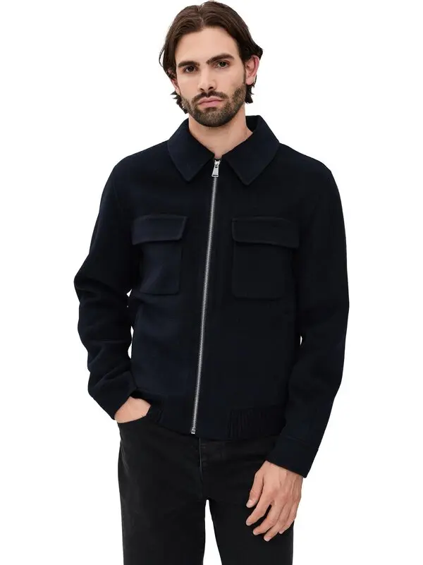 Simkhai Felted Wool Zip-up Jacket - Midnight