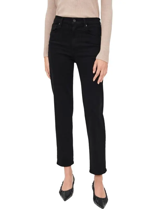 Citizens Of Humanity Caia High-rise Straight Jeans - Plush Black