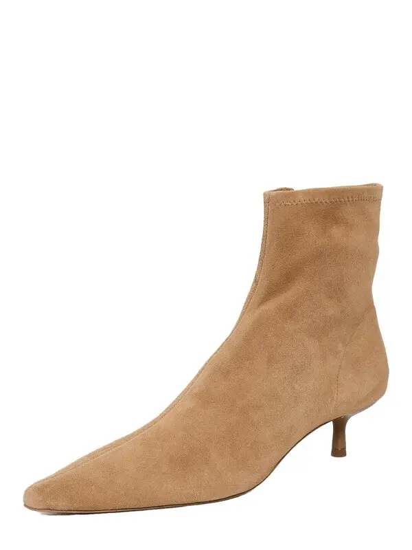 Simkhai Joni Stretch Suede Ankle Boots - Camel