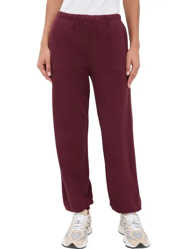 Eterne Boyfriend Pocket Sweatpants - Oxblood
