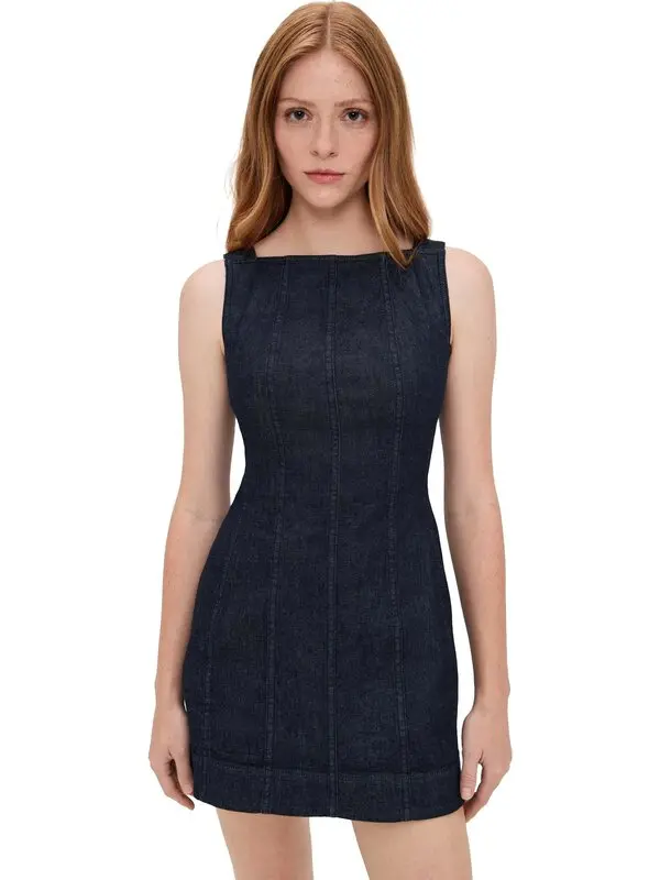A.L.C. Sleeveless Denim Mini Dress - Indigo