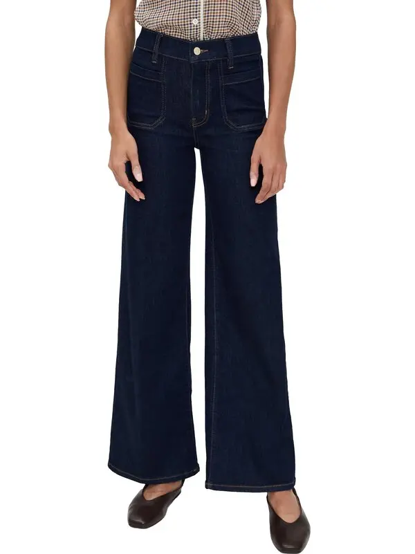 FRAME Le Slim Palazzo Modernist Pocket Jeans - Rinse