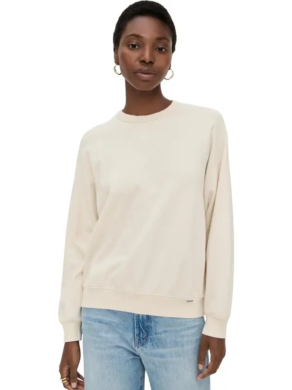 MOTHER Concert Lightweight French Terry Sweatshirt - Cream