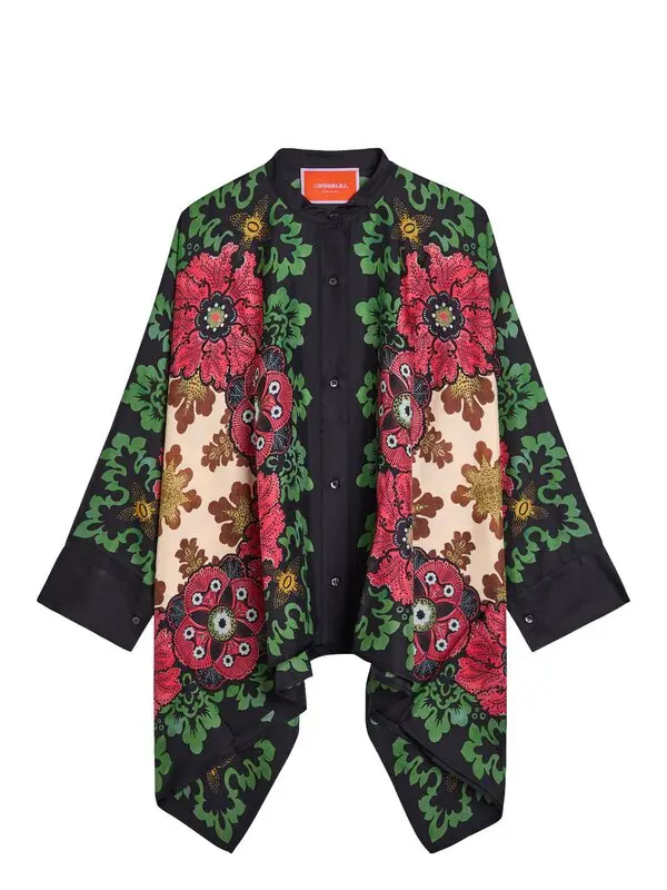 La DoubleJ Floral Silk-twill Shirt - Multicoloured