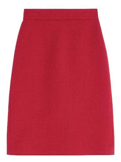 Valentino Garavani Plain Wool Tweed Skirt - Paris
