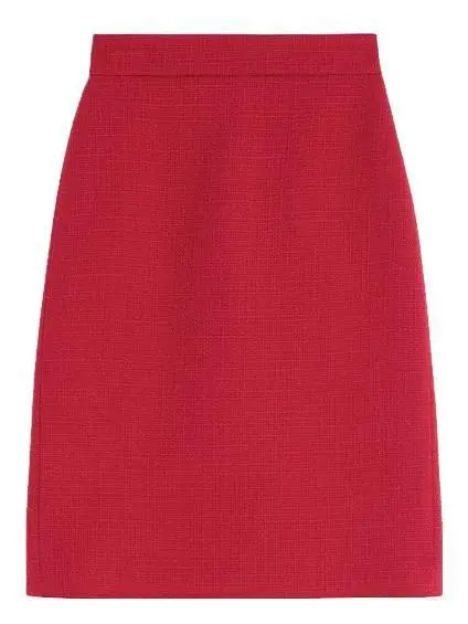 Valentino Garavani Plain Wool Tweed Skirt - Paris