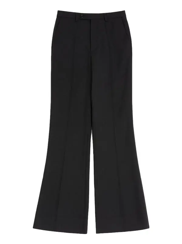 Valentino Garavani Nylon Gabardine Flare Trousers - Black
