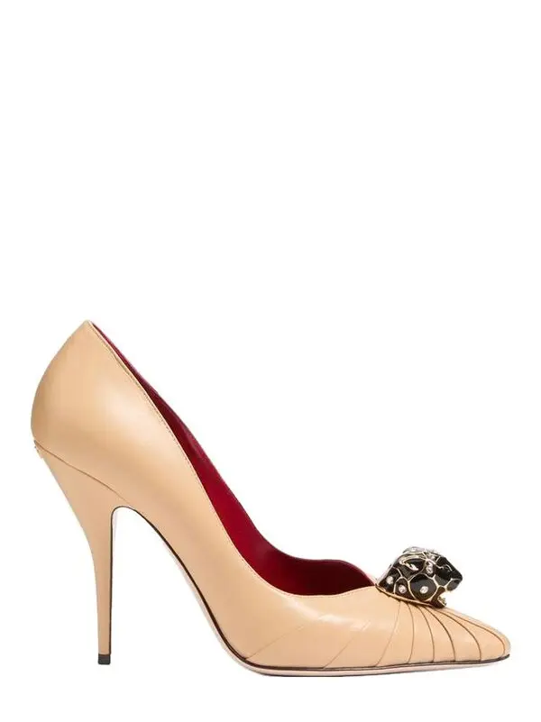 Valentino Garavani Panthea Goatskin Pumps - Desert Beige
