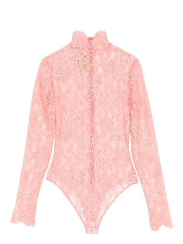 Valentino Garavani Floral Lace Bodysuit - Peach Rose