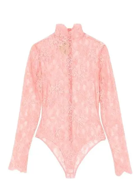 Valentino Garavani Floral Lace Bodysuit - Peach Rose