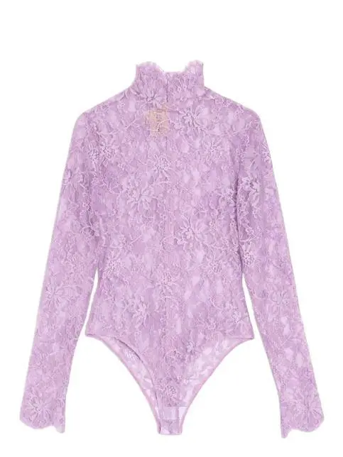 Valentino Garavani Floral Lace Bodysuit - Soft Wisteria