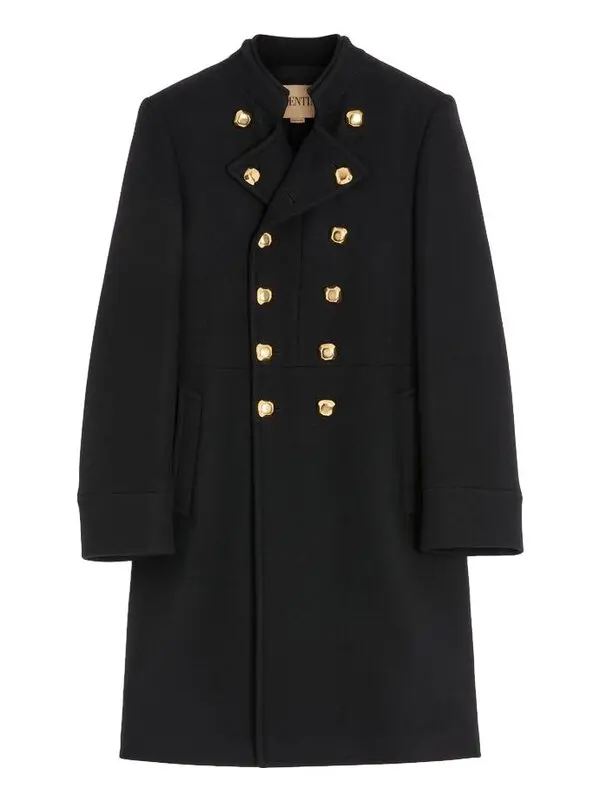 Valentino Garavani Double-breasted Wool Coat - Black