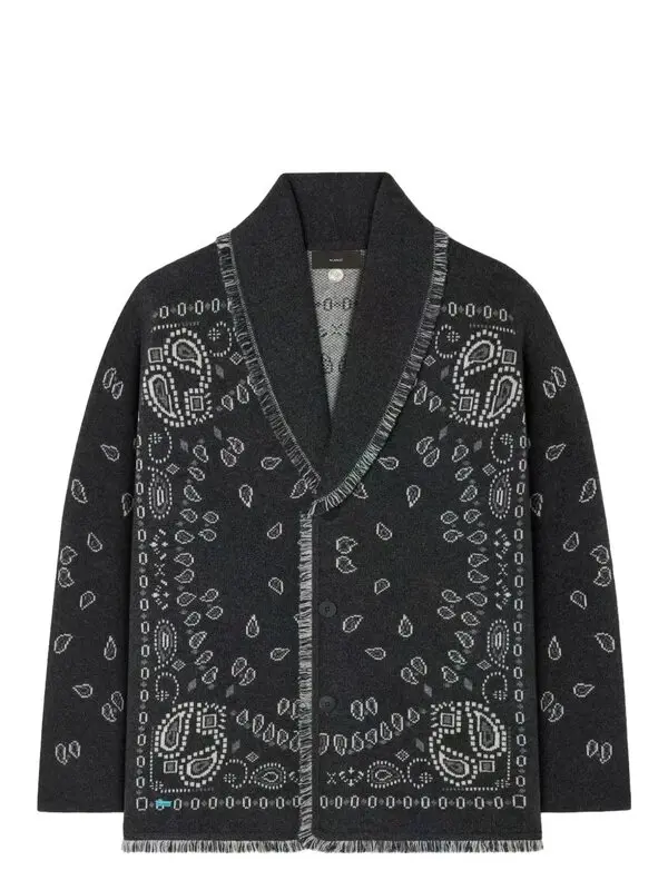 Alanui Paisley Jacquard Cardigan - Grey