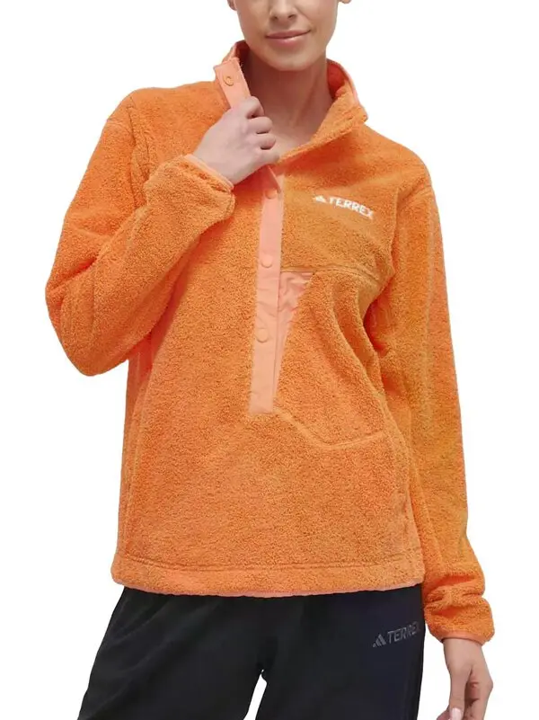 Adidas Embroidered-logo Fleece Sweatshirt - Orange