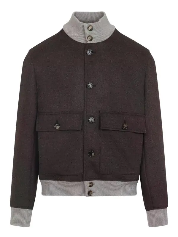 Brunello Cucinelli Wool Bomber Jacket - Brown