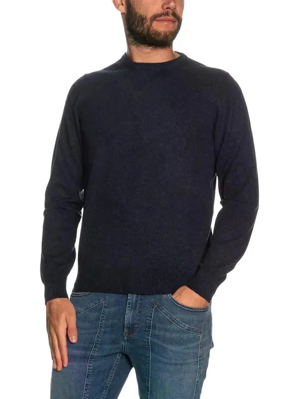 GRAN SASSO Crew-neck Wool Sweater - Blue