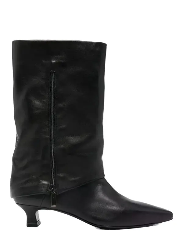 THE SELLER Leather Boots - Black