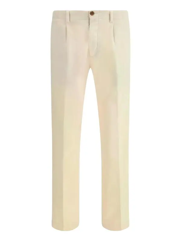 GERMANO 1952 Pleated Button-fastening Trousers - Neutrals