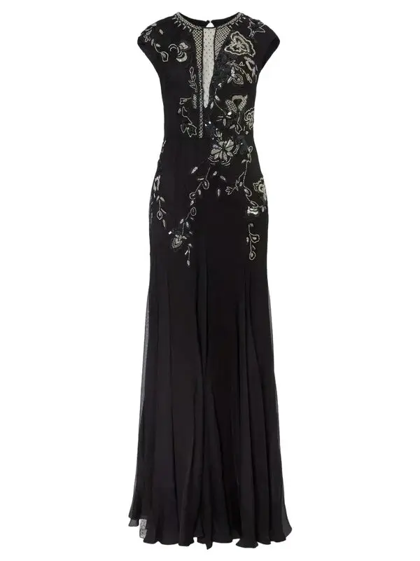 TEMPERLEY LONDON Lilly Bead-embellished Gown - Black