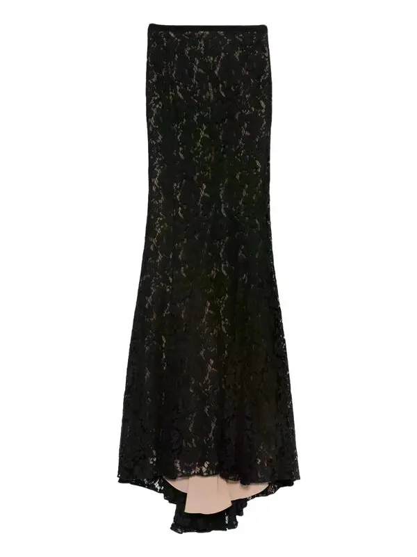 GEMY MAALOUF Lace-pattern Mermaid Skirt - Black