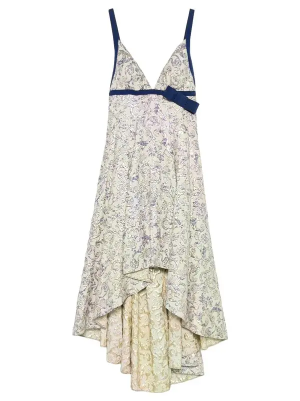 GEMY MAALOUF Paisley Print High-low Dress - Neutrals
