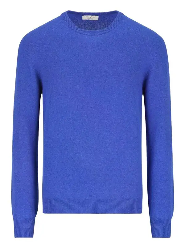CHEZ PAUL Ribbed Cashmere Sweater - Blue