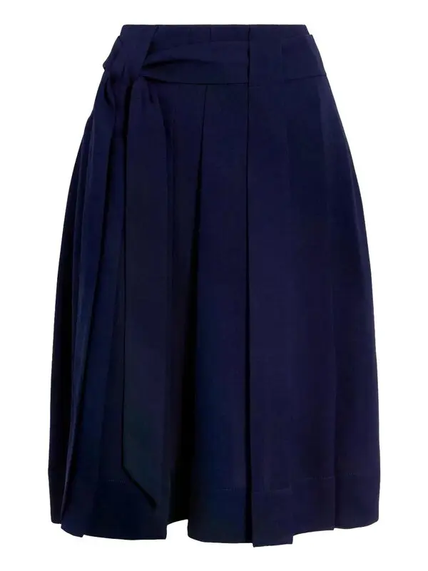 Proenza Schouler White Label Jess Pleated Belted Skirt - Blue