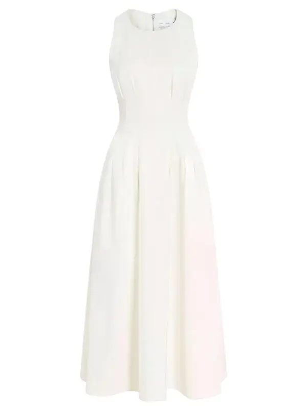 Proenza Schouler White Label Bronwyn Pleated Midi Dress - White