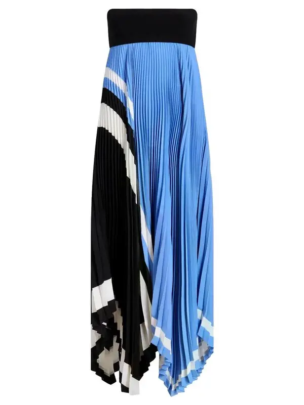 Proenza Schouler Pleated Asymmetric Dress - Blue