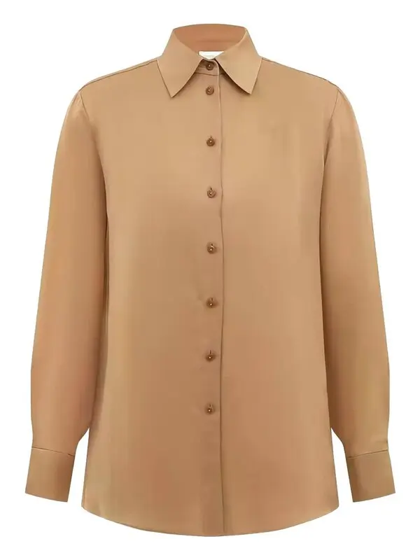 Zimmermann Hypnotic Satin Shirt - Brown
