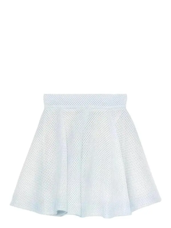 GEMY MAALOUF Flared Mesh Skirt - Blue