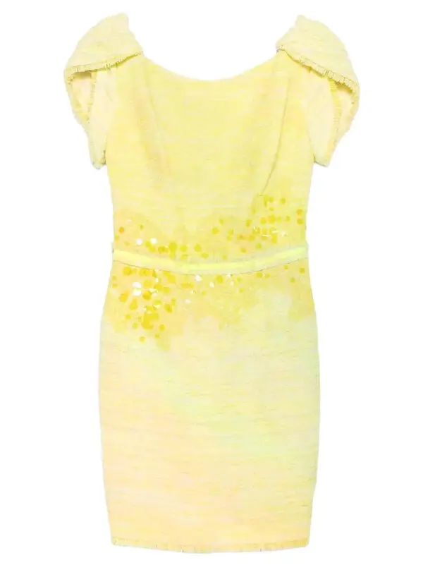 GEMY MAALOUF Sequin-embellished Mini Dress - Yellow