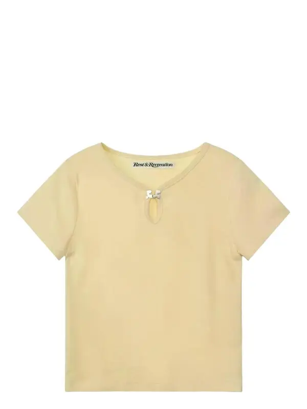 REST&RECREATION U-neck Clip Top - Yellow