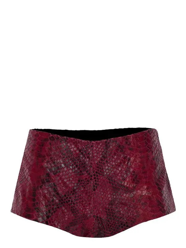 Zeynep Arçay Micro Leather Shorts - Pink