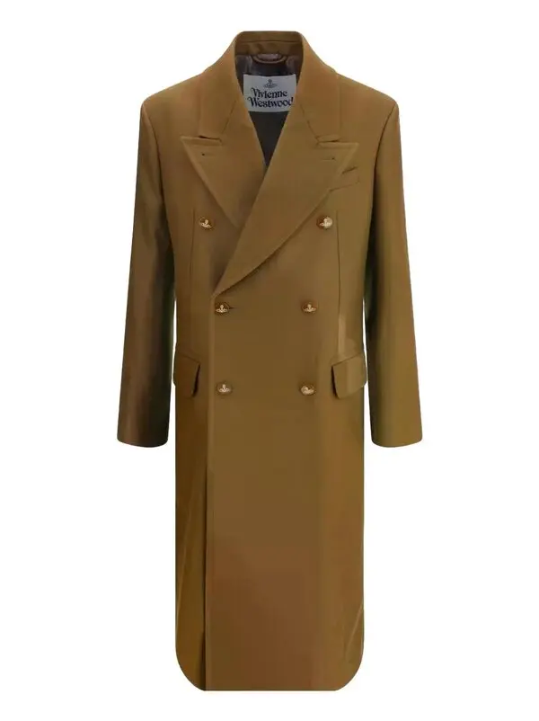 VIVIENNE WESTWOOD Double-breasted Wool Coat - Brown