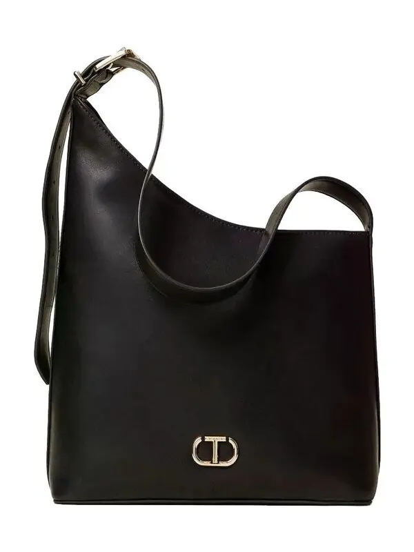 TWINSET Bucket Bag With Buckle Detail - Black