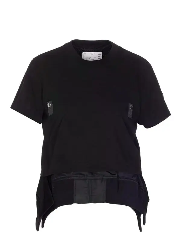 Sacai Asymmetrical Side-split T-shirt - Black