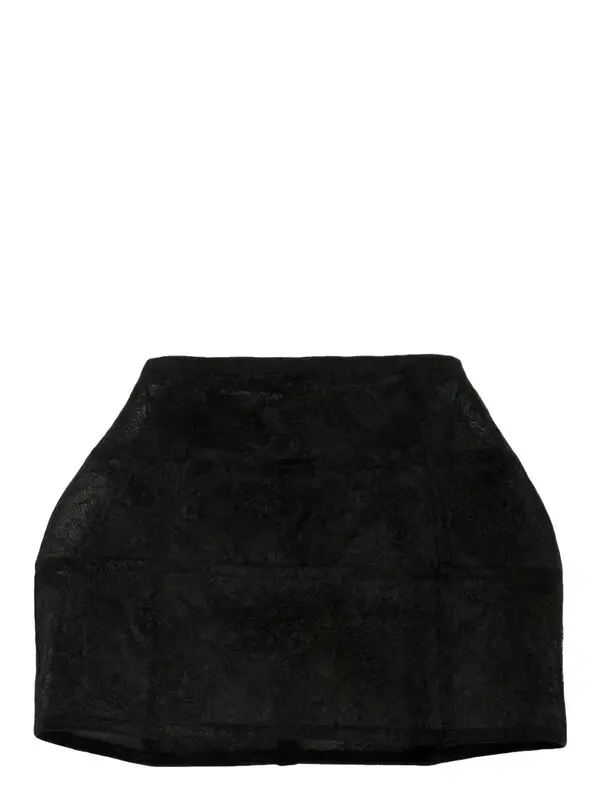 Blumarine Lace-panelled Mini Skirt - Black